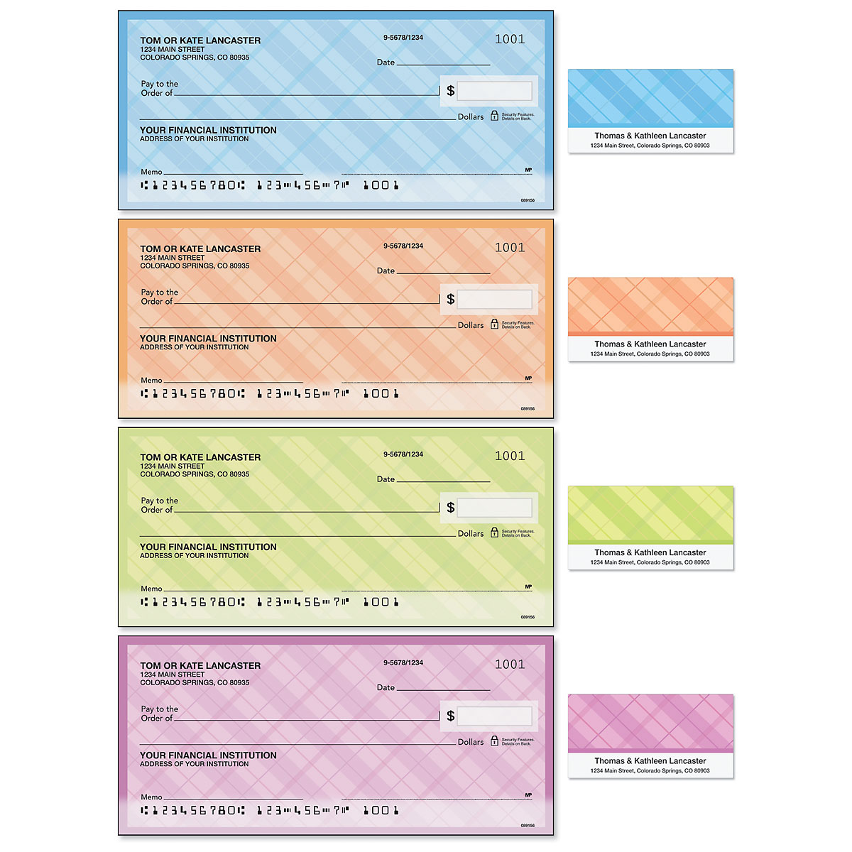 Perfectly Plaid Single Checks with Matching Address Labels | Current ...