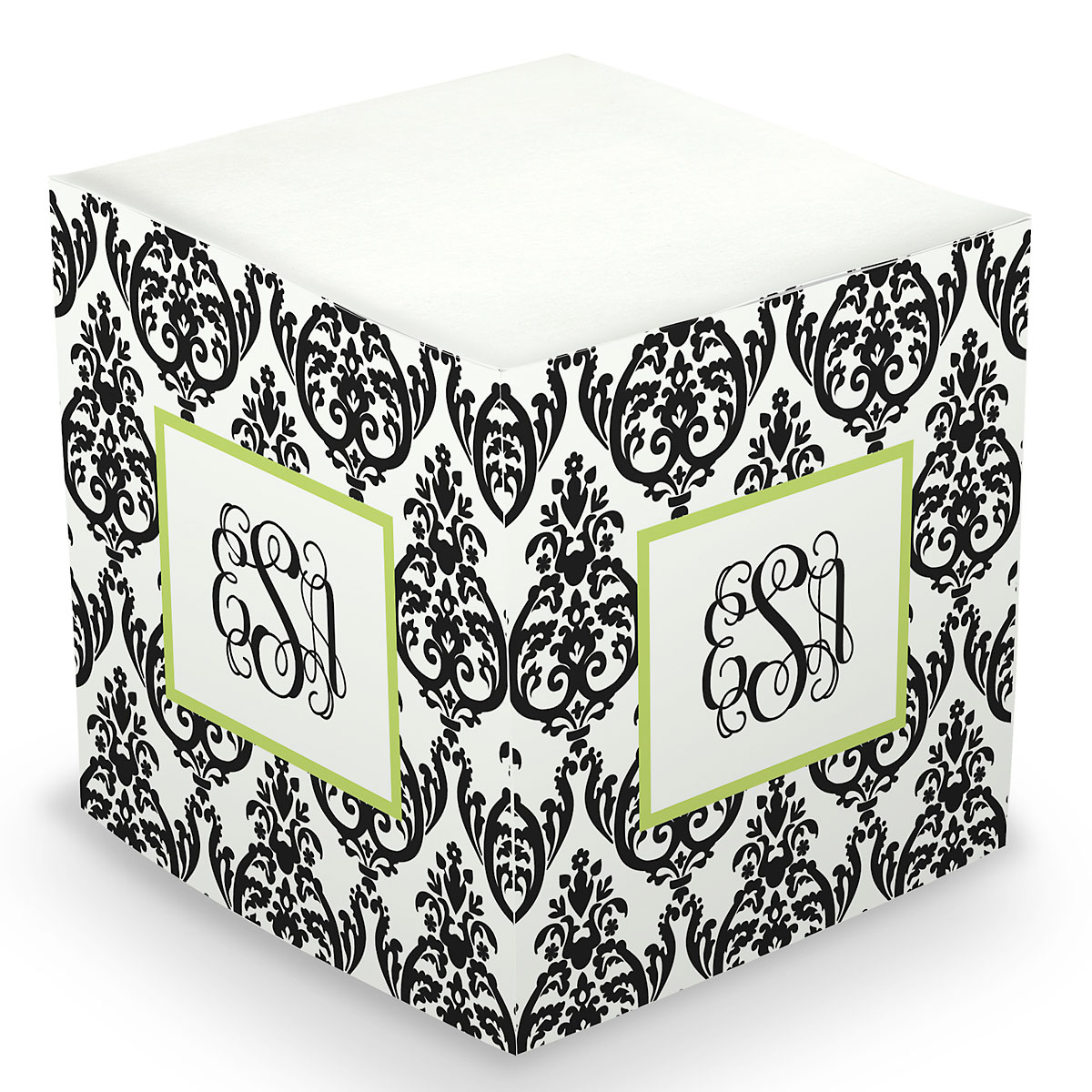 Damask Personalized Sticky Memo Cube | Current Catalog