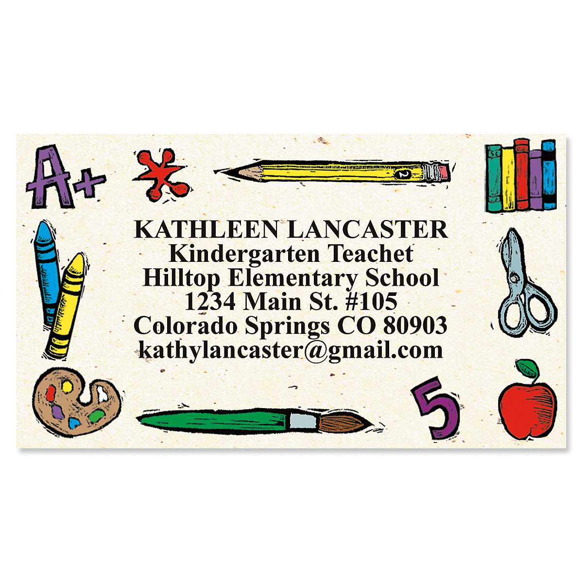 Class Time Designer Business Cards | Current Catalog