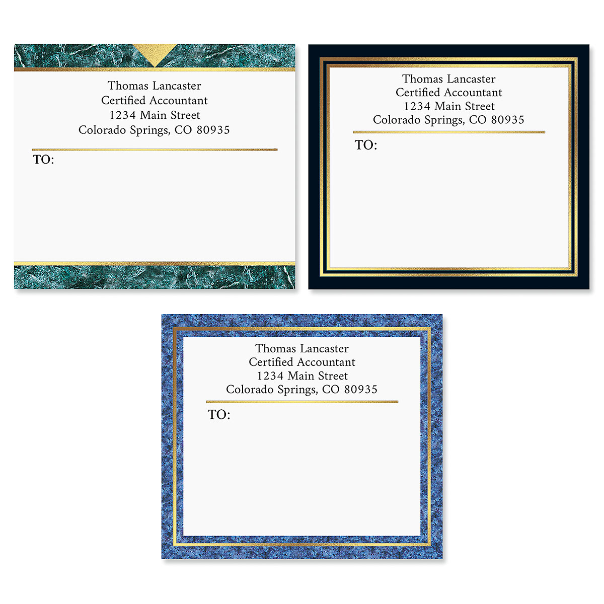 Foil Accents Mailing Package Label (3 Designs) | Current Catalog