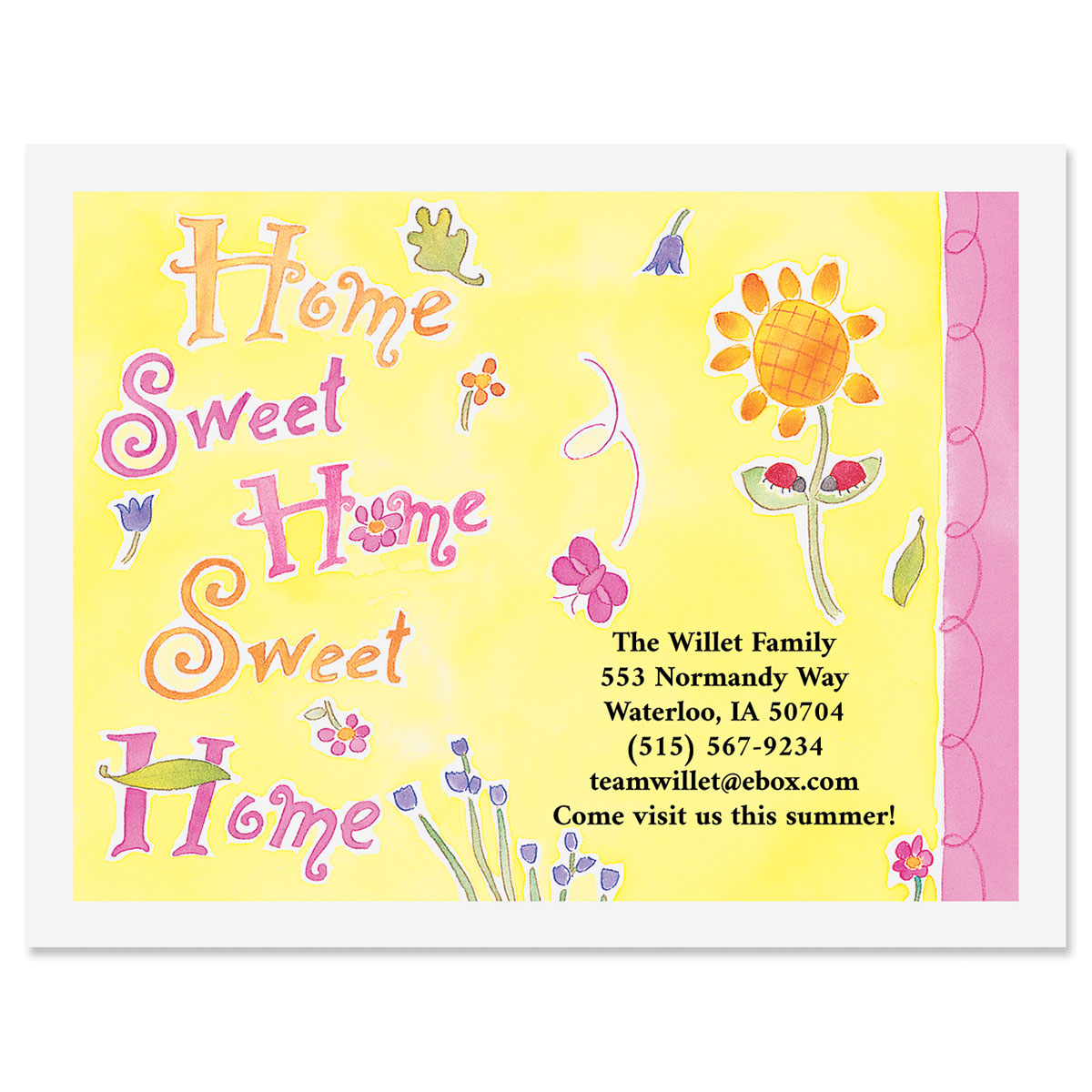 Home Sweet Home New Address Personalized Postcards | Current Catalog