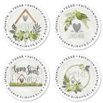 Round Address Labels, Designed Round Labels | Current Catalog