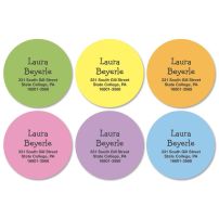 Round Address Labels, Designed Round Labels | Current Catalog