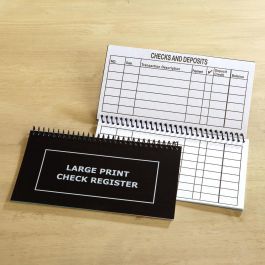 Large Print Check Registers | Current Catalog