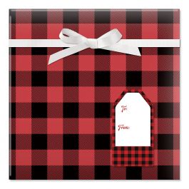 Buffalo Plaid Jumbo Rolled Gift Wrap and Labels | Current Catalog