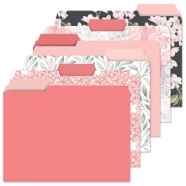 Charcoal & Coral File Folders Value Pack | Current Catalog