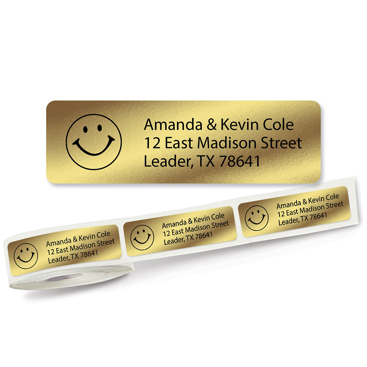 Gold Foil with Symbol Standard Return Rolled Address Labels - Roll of ...