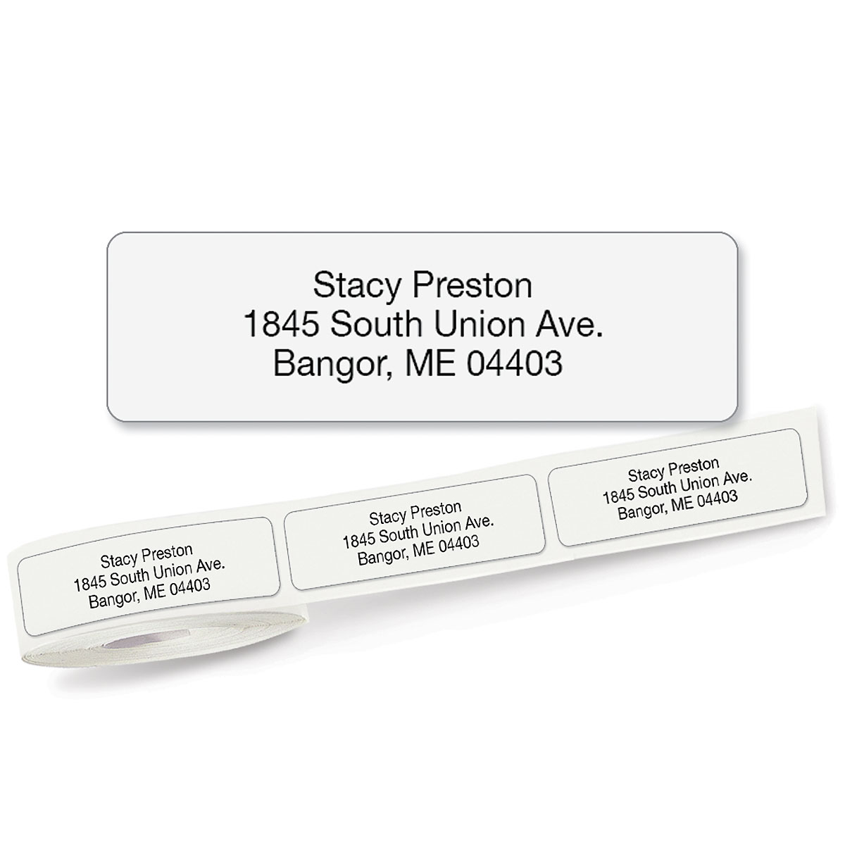 Clear Standard Rolled Return Address Labels | Current Catalog