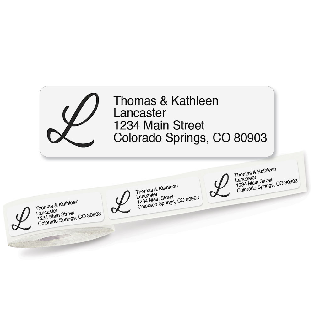 White with Initial Standard Return Rolled Address Labels - Roll of 500 ...