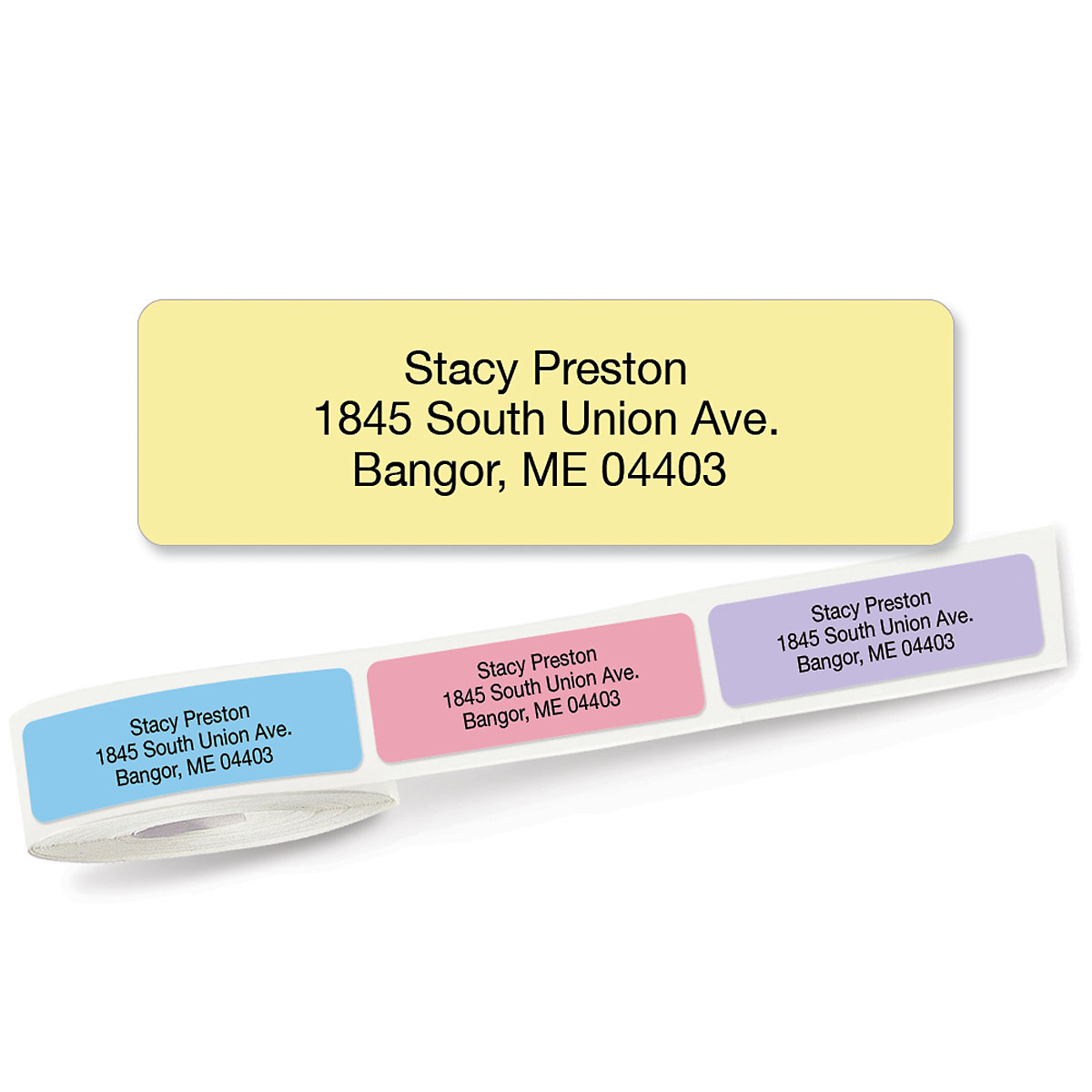 Pastel Rainbow Standard Rolled Return Address Labels | Current Catalog