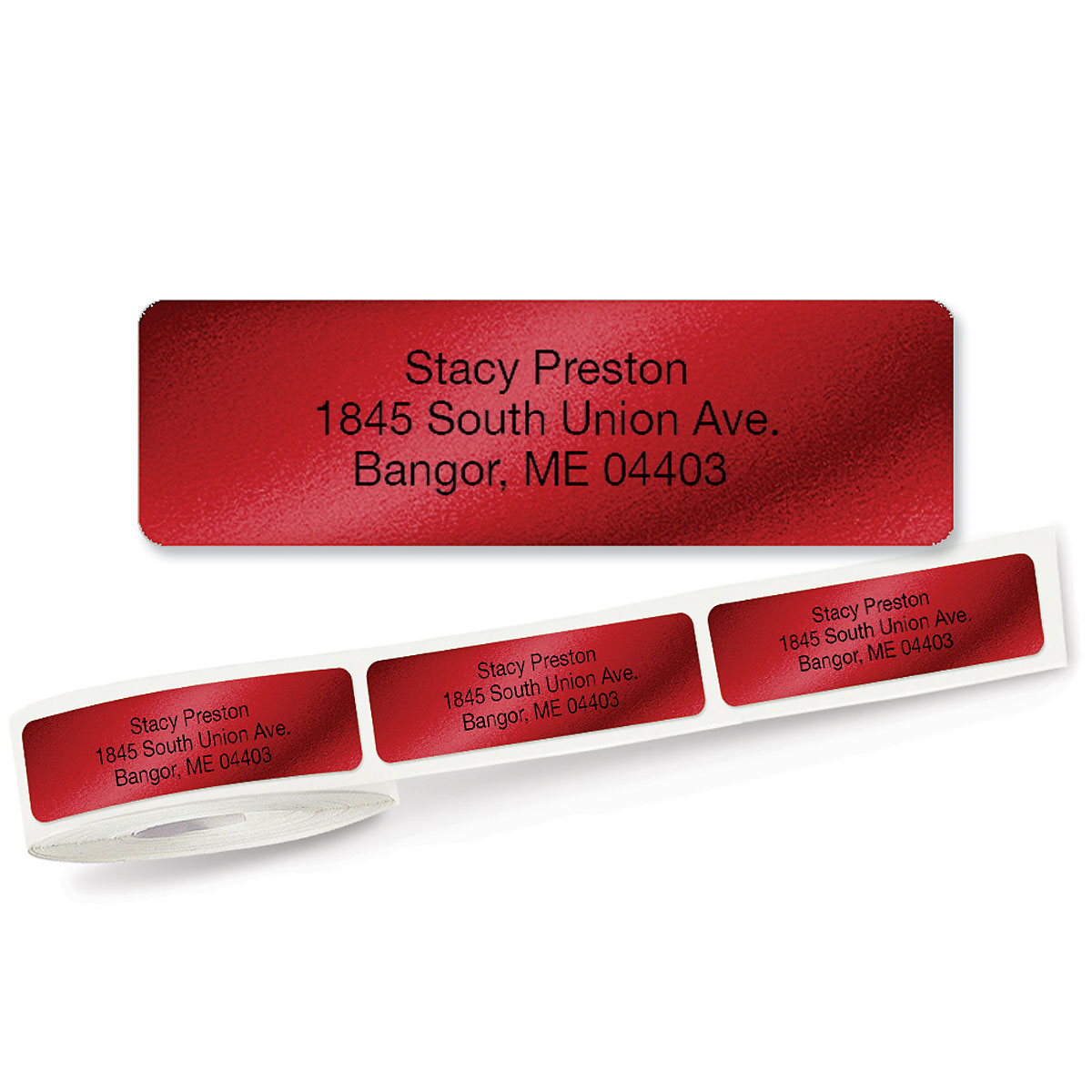 Red Foil Rolled Address Labels 30383-c | Current Catalog