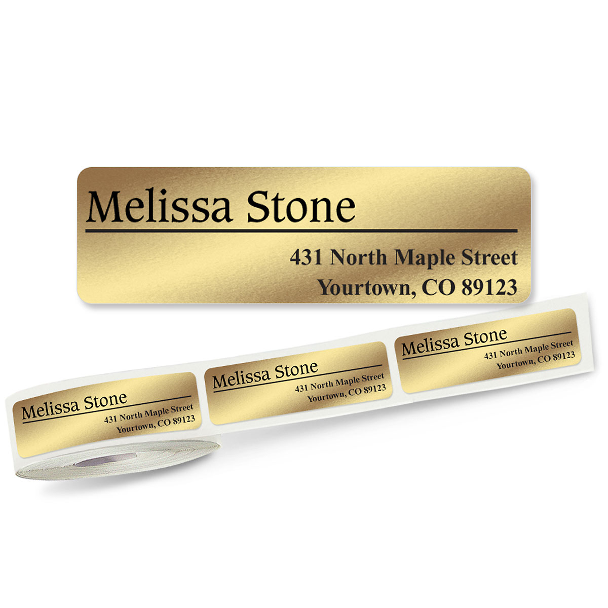 Rolled Address Label - Gold - 31597LC | Current Catalog