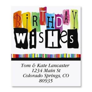 Happy Birthday Labels, Cake Address Labels | Current Catalog