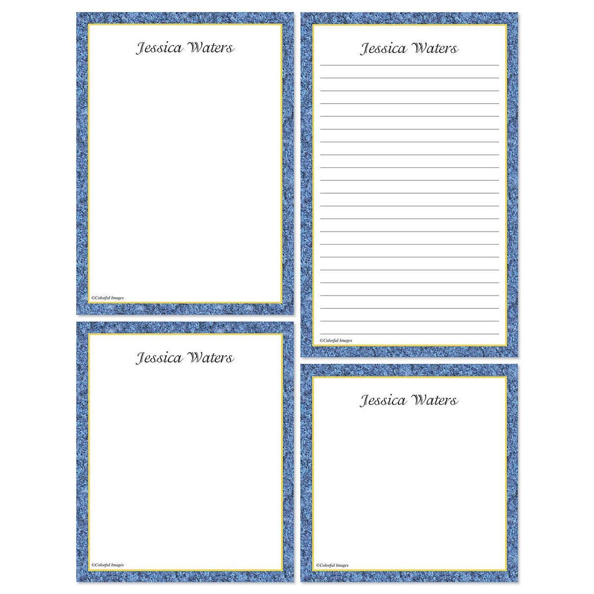 Granite & Gold Personalized Notepad Set | Current Catalog