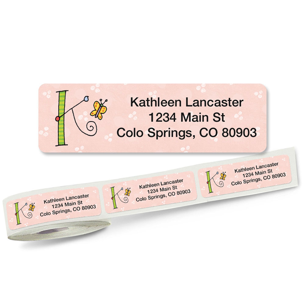 Sue Dreamer Initial Rolled Address Labels | Current Catalog