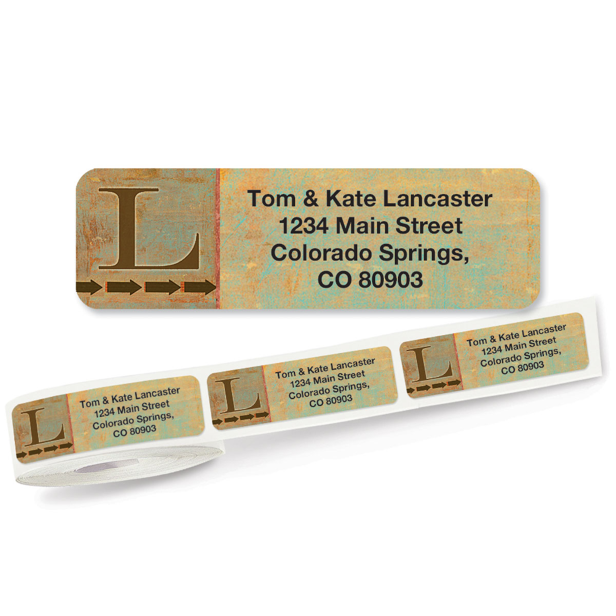Qwerties Initial Rolled Address Labels - Roll of 250 | Current Catalog
