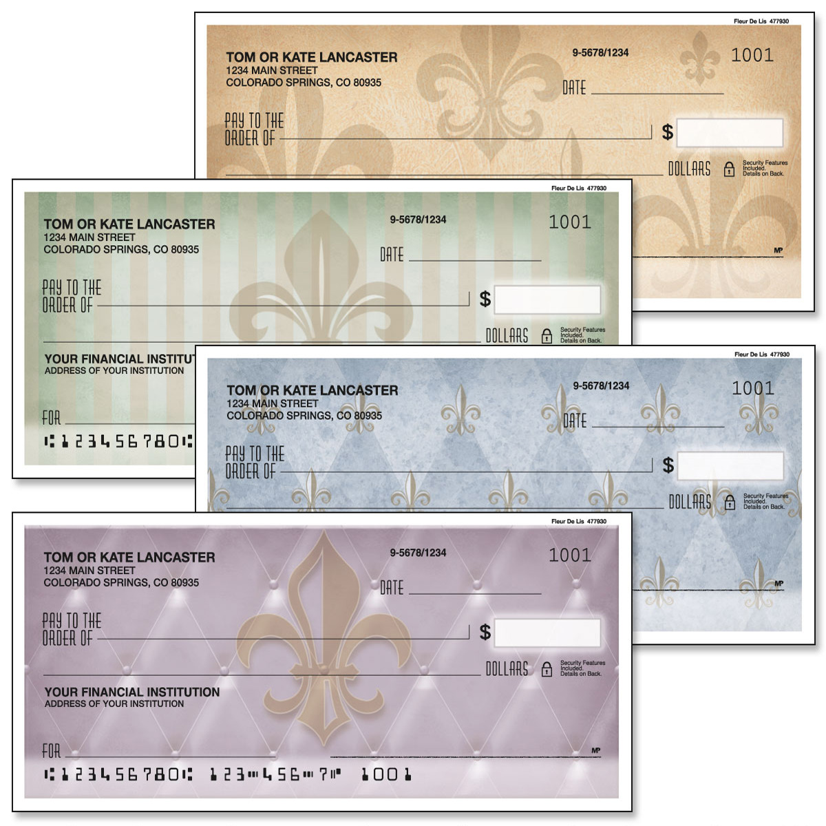 Bronze Fleur De Lis Duplicate Checks | Current Catalog