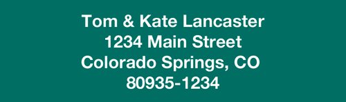 Solid Color Designer Rolled Address Labels - Evergreen - 478128S ...