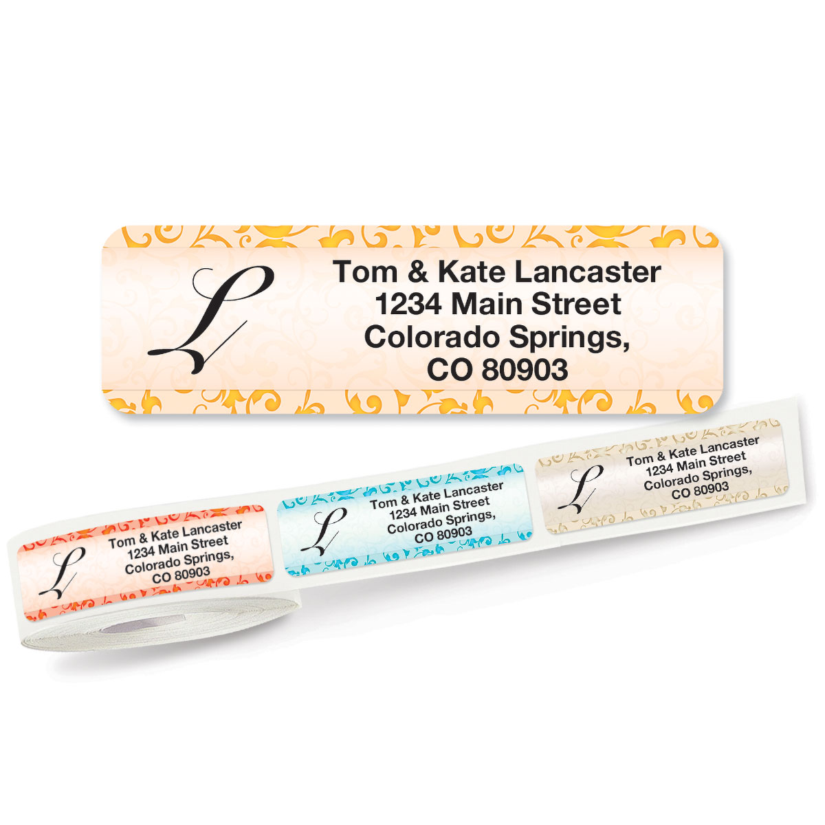 Stately Elegance Rolled Address Labels - Roll of 500 | Current Catalog