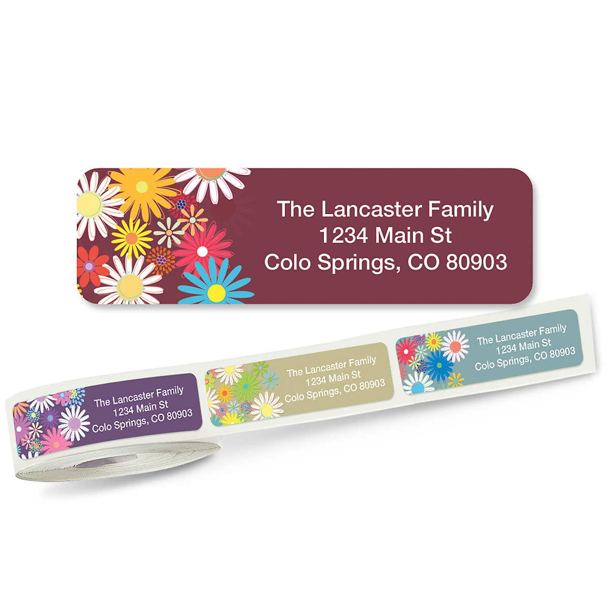 Petite Flowers Rolled Address Labels - Roll of 250 | Current Catalog