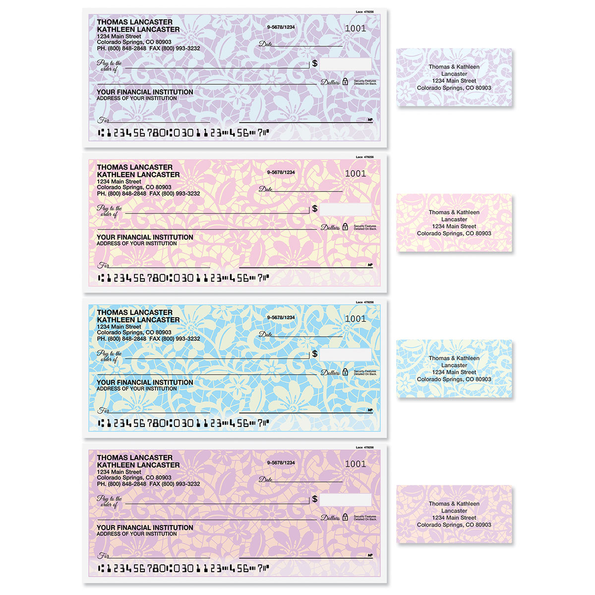 Lace Duplicate Checks with Matching Labels | Current Catalog