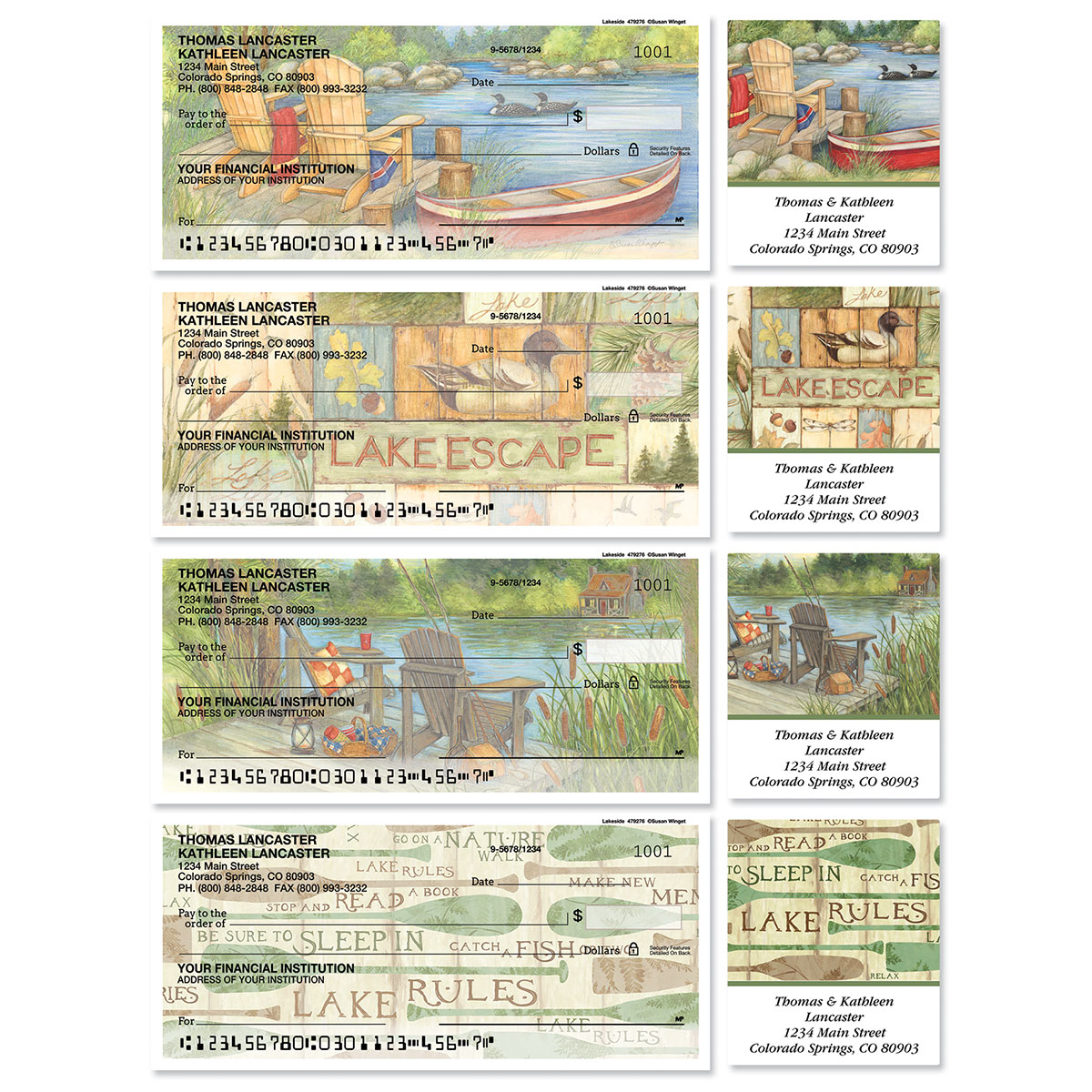 Lakeside Single Checks with Matching Labels | Current Catalog