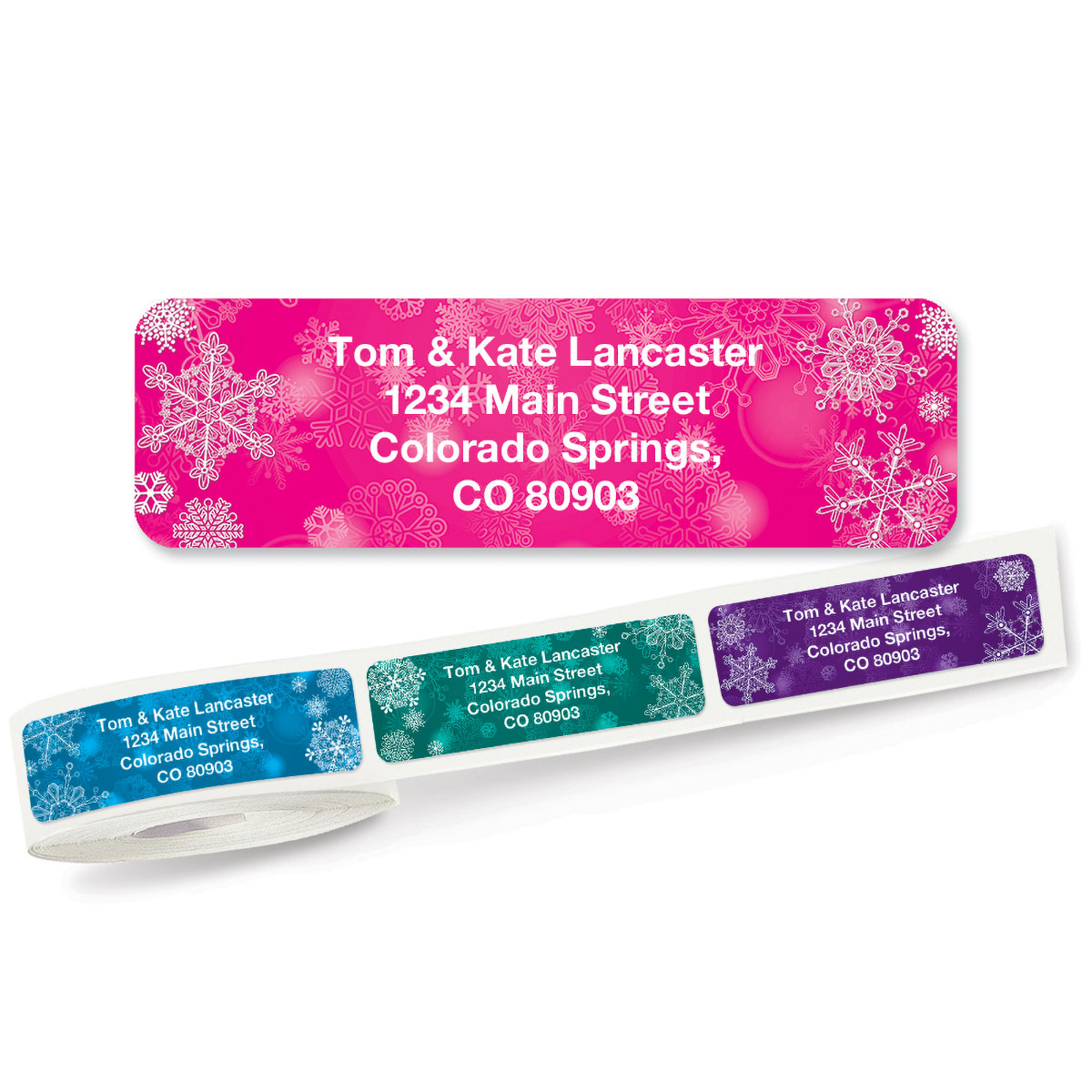 Snowflakes Rolled Address Labels | Current Catalog