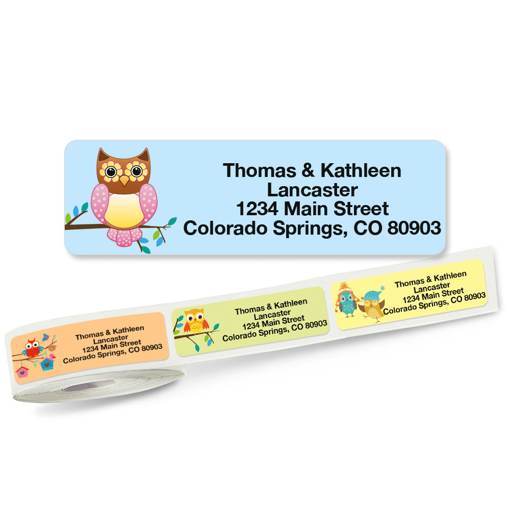 Owls Rolled Address Labels | Current Catalog