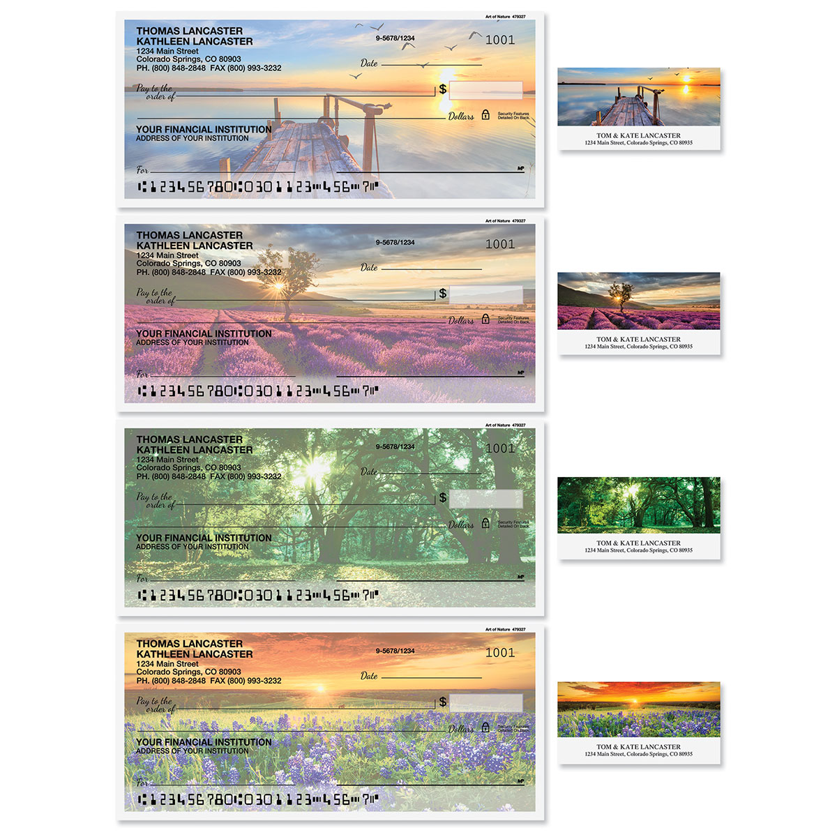 Art of Nature Single Checks with Matching Labels | Current Catalog