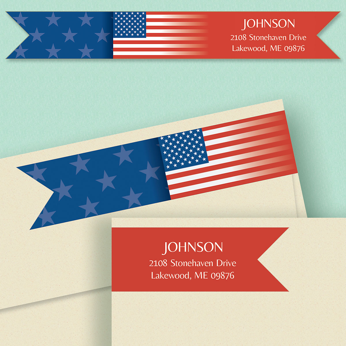 Flag Wrap Around Address Labels | Current Catalog