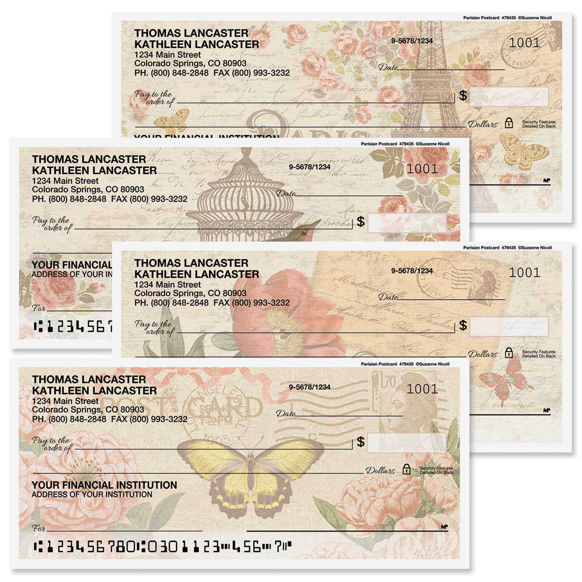 Parisian Postcard Checks | Current Catalog