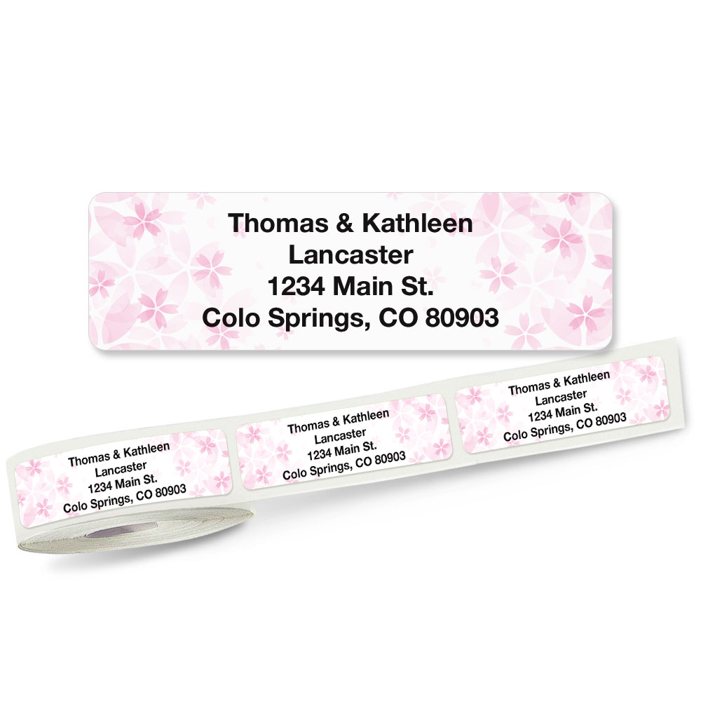 Pretty Pink Florals Rolled Address Labels 479524-c | Current Catalog