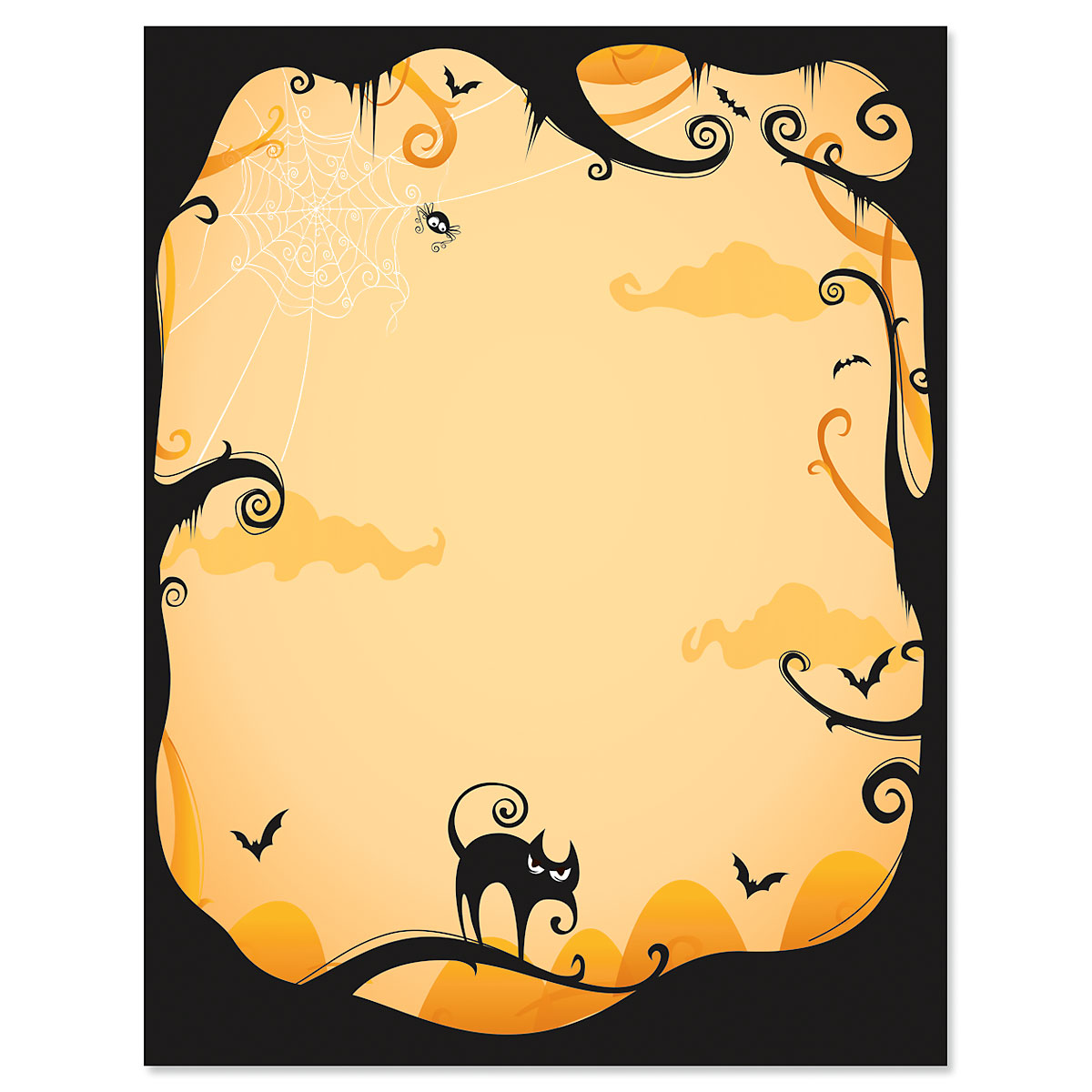 Orange Fright Night Halloween Letter Papers | Current Catalog