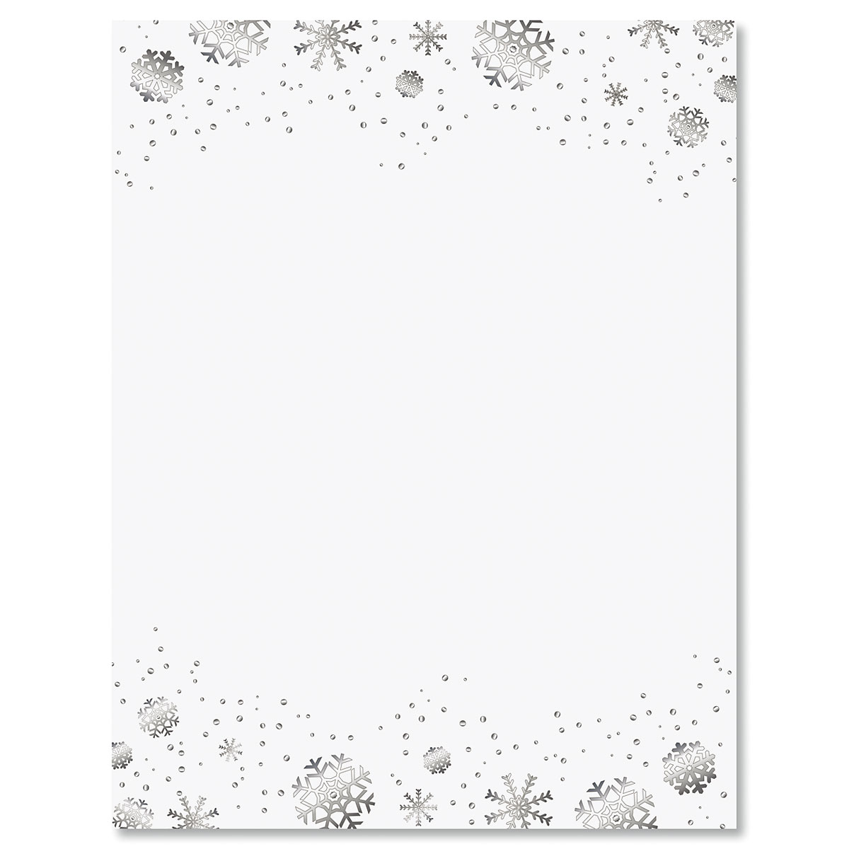 Silver Snowflakes Christmas Letter Papers | Current Catalog