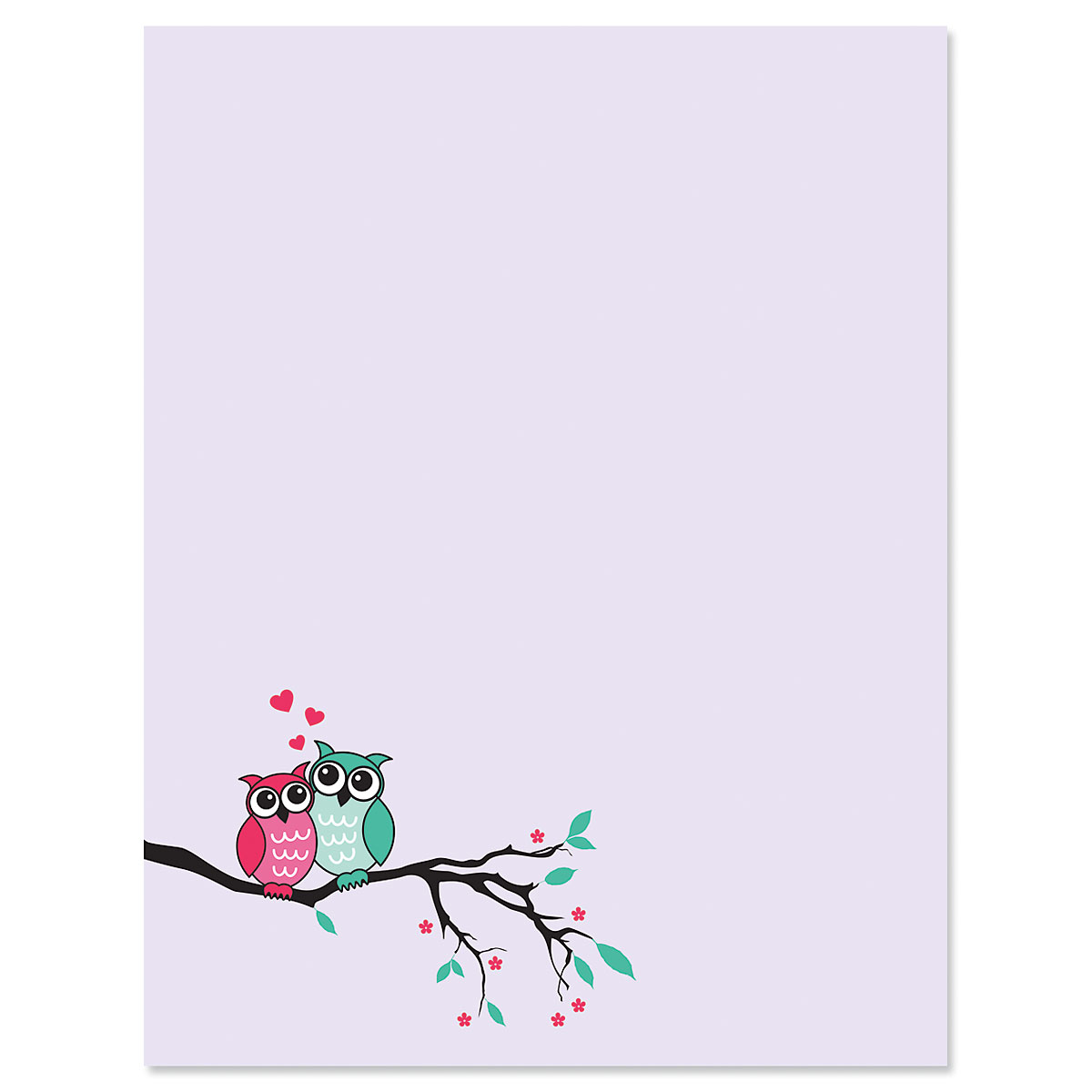 Owls in Love Valentine's Day Letter Papers | Current Catalog