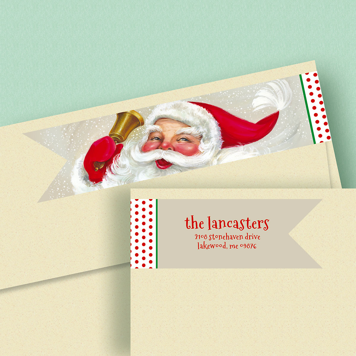 Christmas Ringing Wrap Around Address Labels | Current Catalog