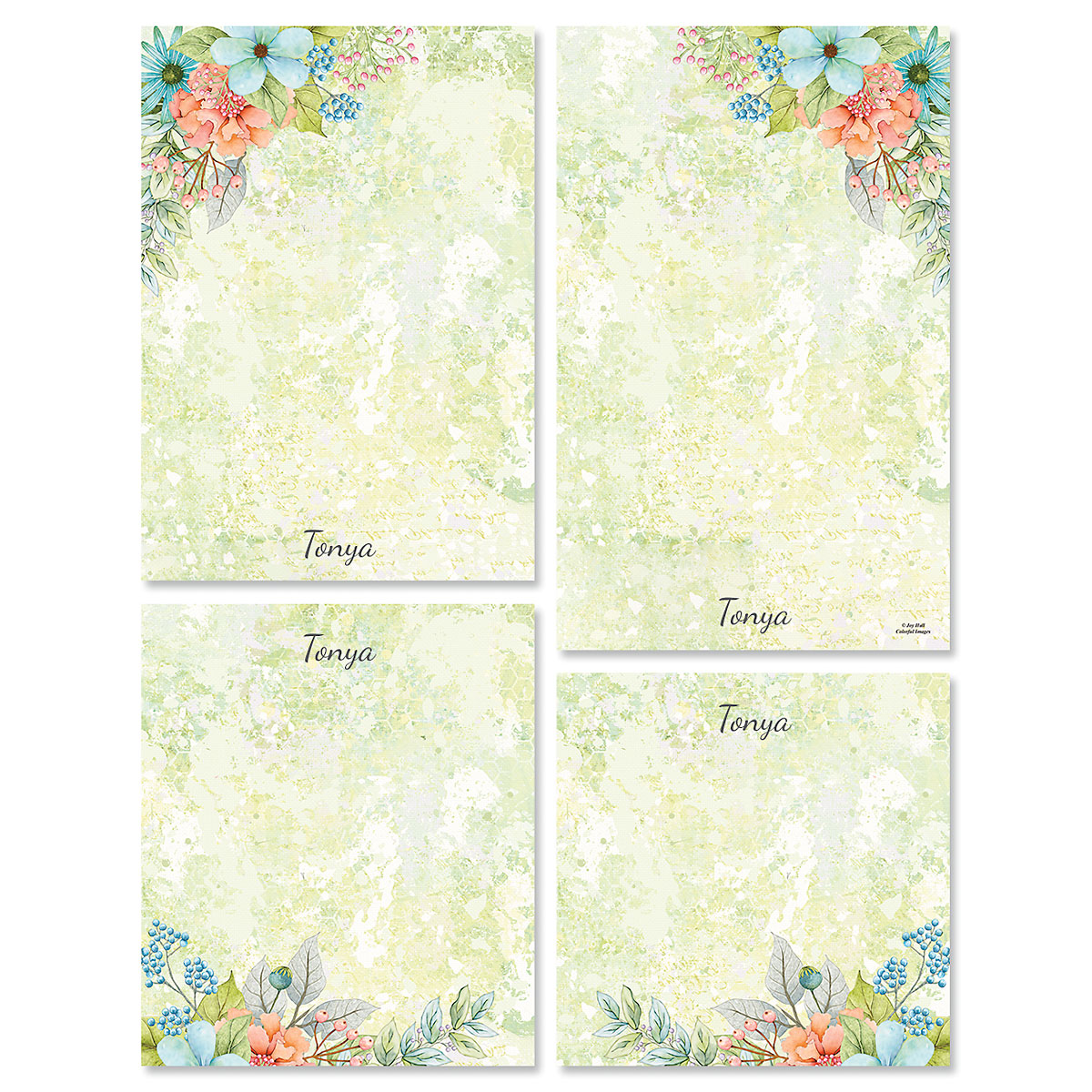 Sentiment Garden Personalized Memo Pad Set | Current Catalog