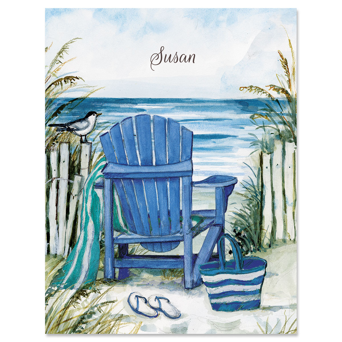 By the Sea Personalized Custom Note Cards | Current Catalog