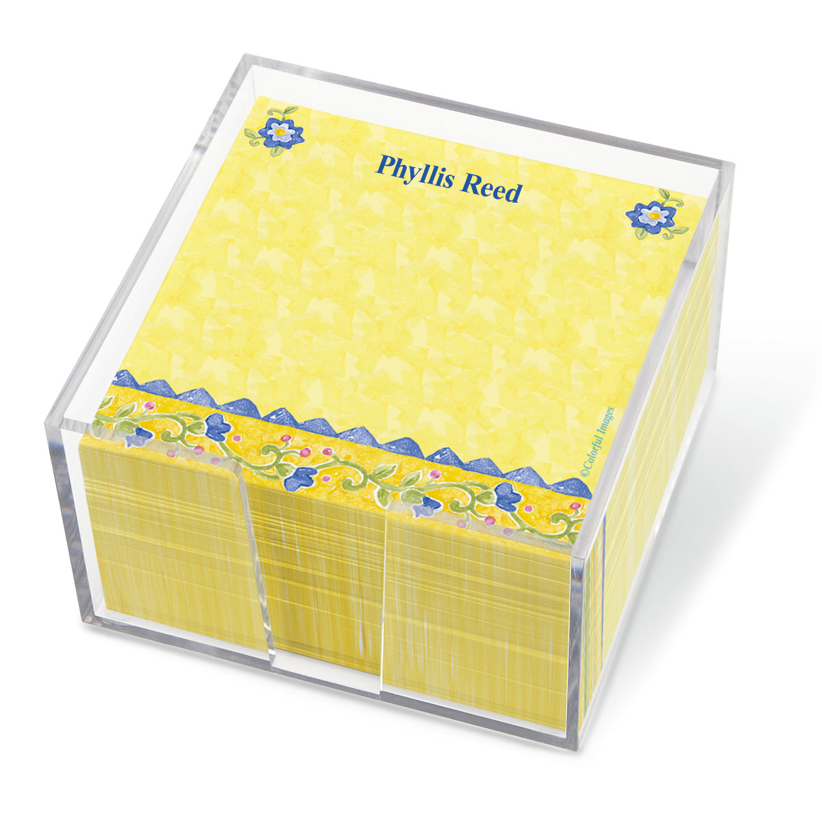Tuscan Sun Personalized Note Sheets in a Cube | Current Catalog