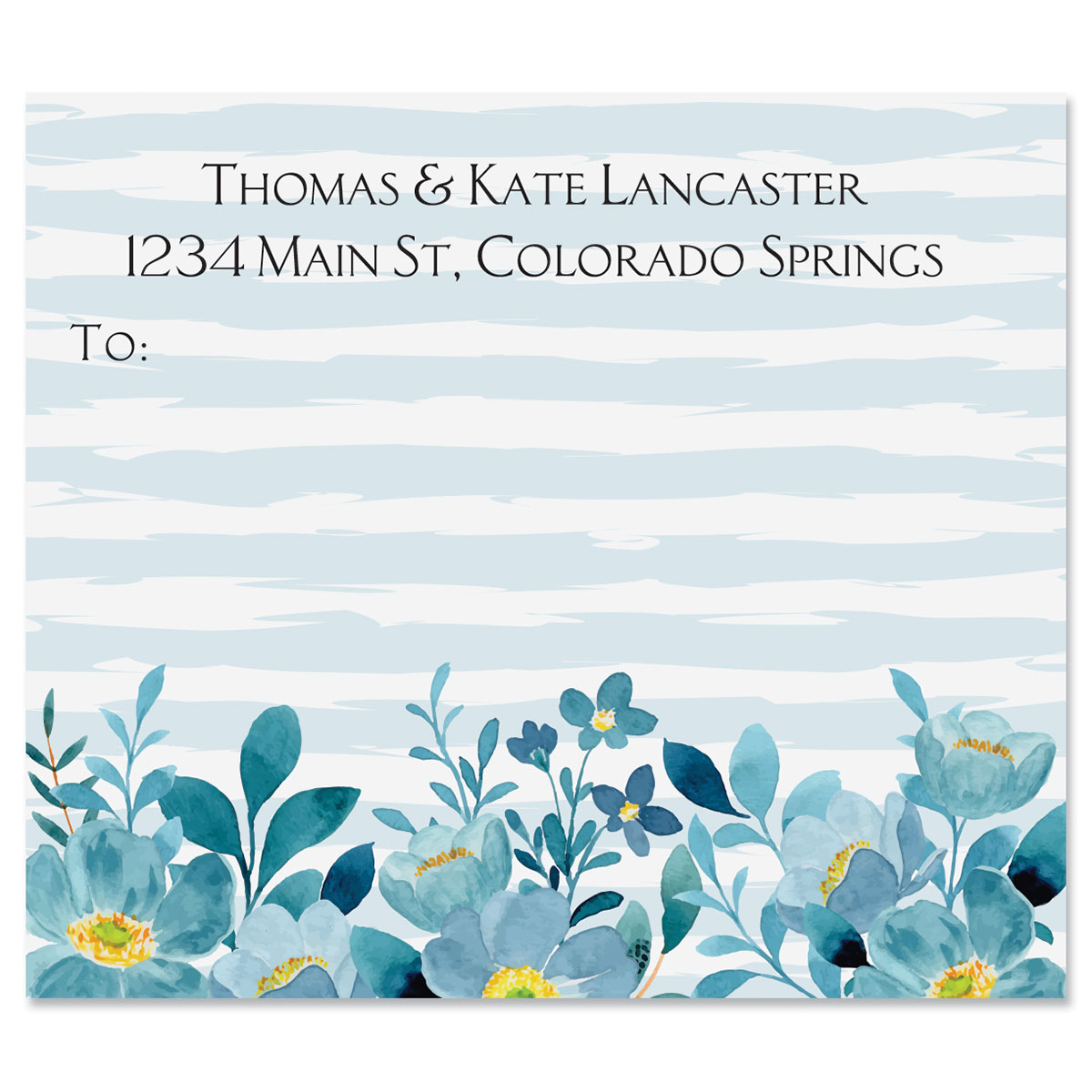 Blue Garden Mailing Package Labels | Current Catalog