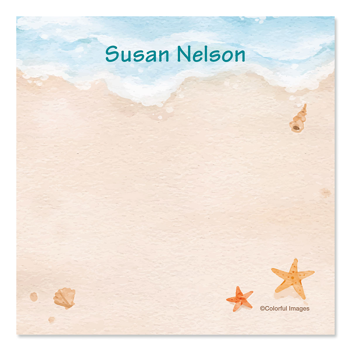 Walk On The Beach Personalized Note Sheets in a Cube Refill | Current ...