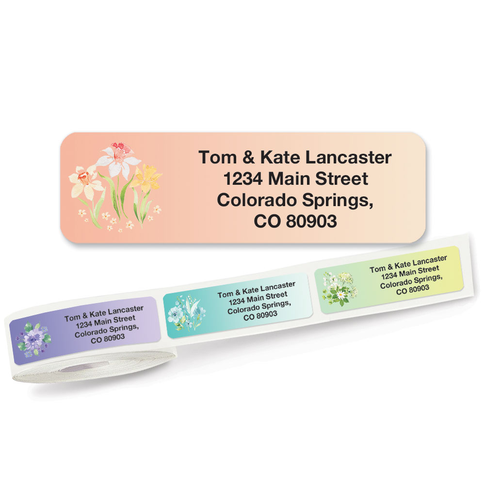 Flower World Rolled Address Labels (5 Designs) | Current Catalog