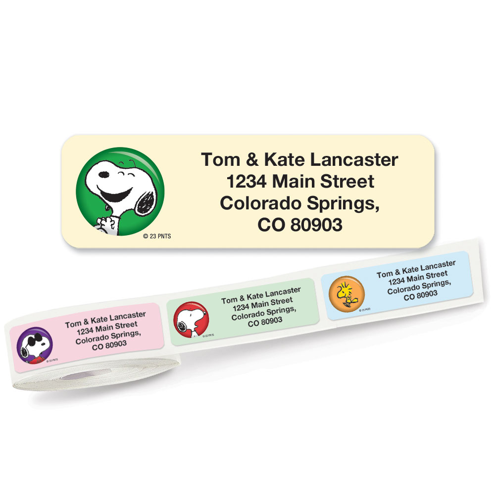 PEANUTS® Snoopy Rolled Address Labels Roll of 250 | Current Catalog