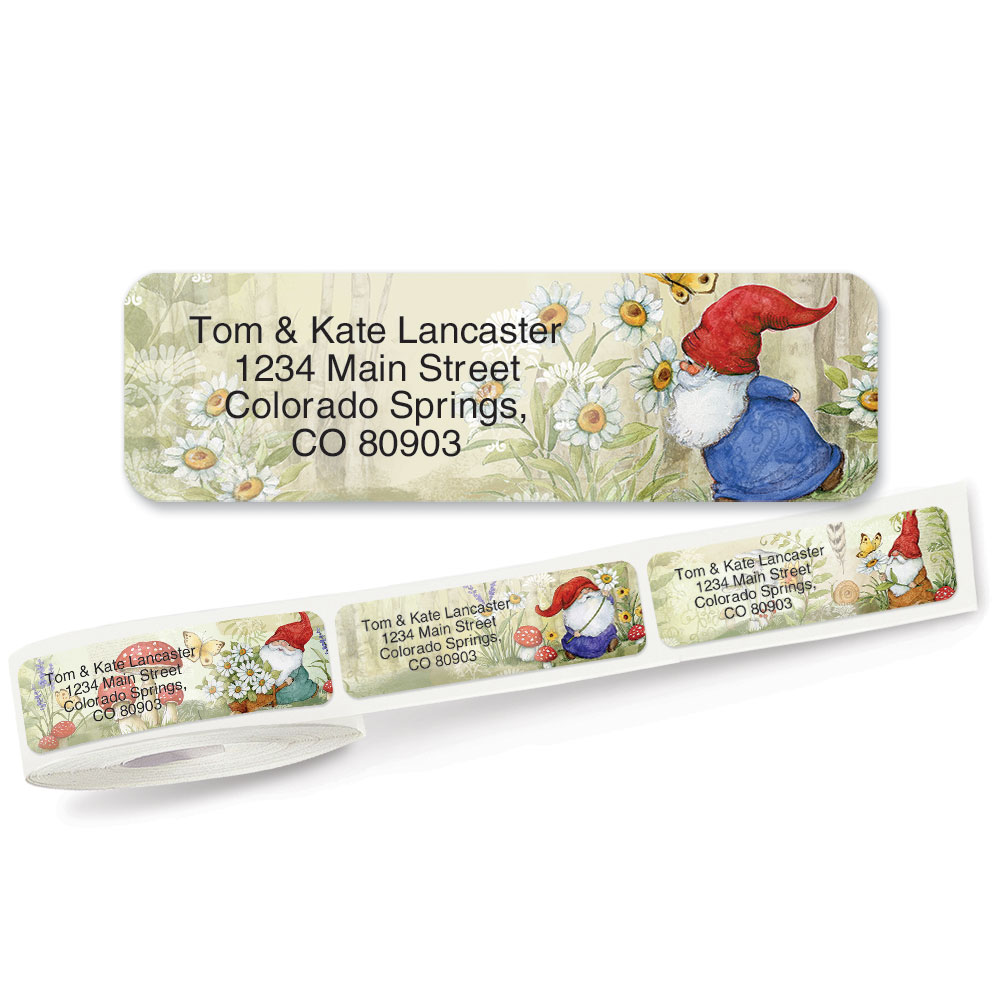 Woodland Gnomes Rolled Address Labels | Current Catalog