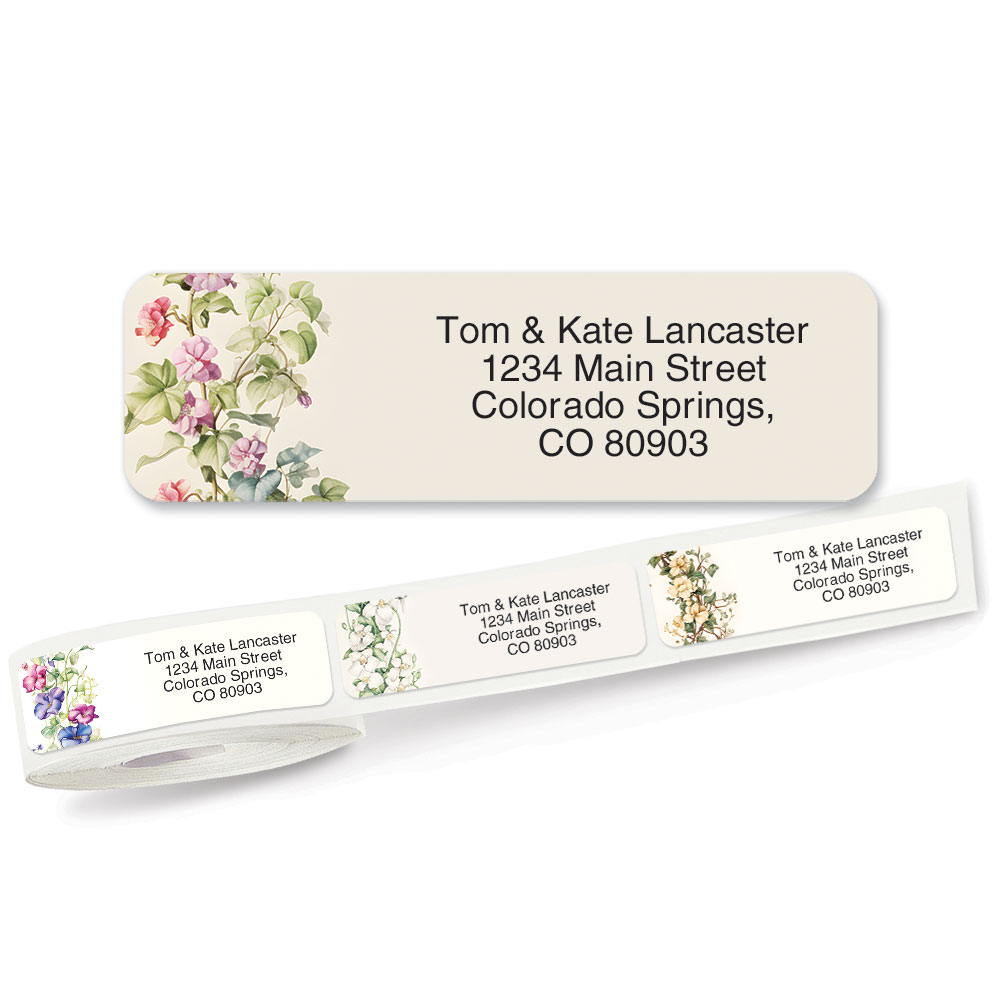 Floral Vineyard Rolled Address Labels | Current Catalog