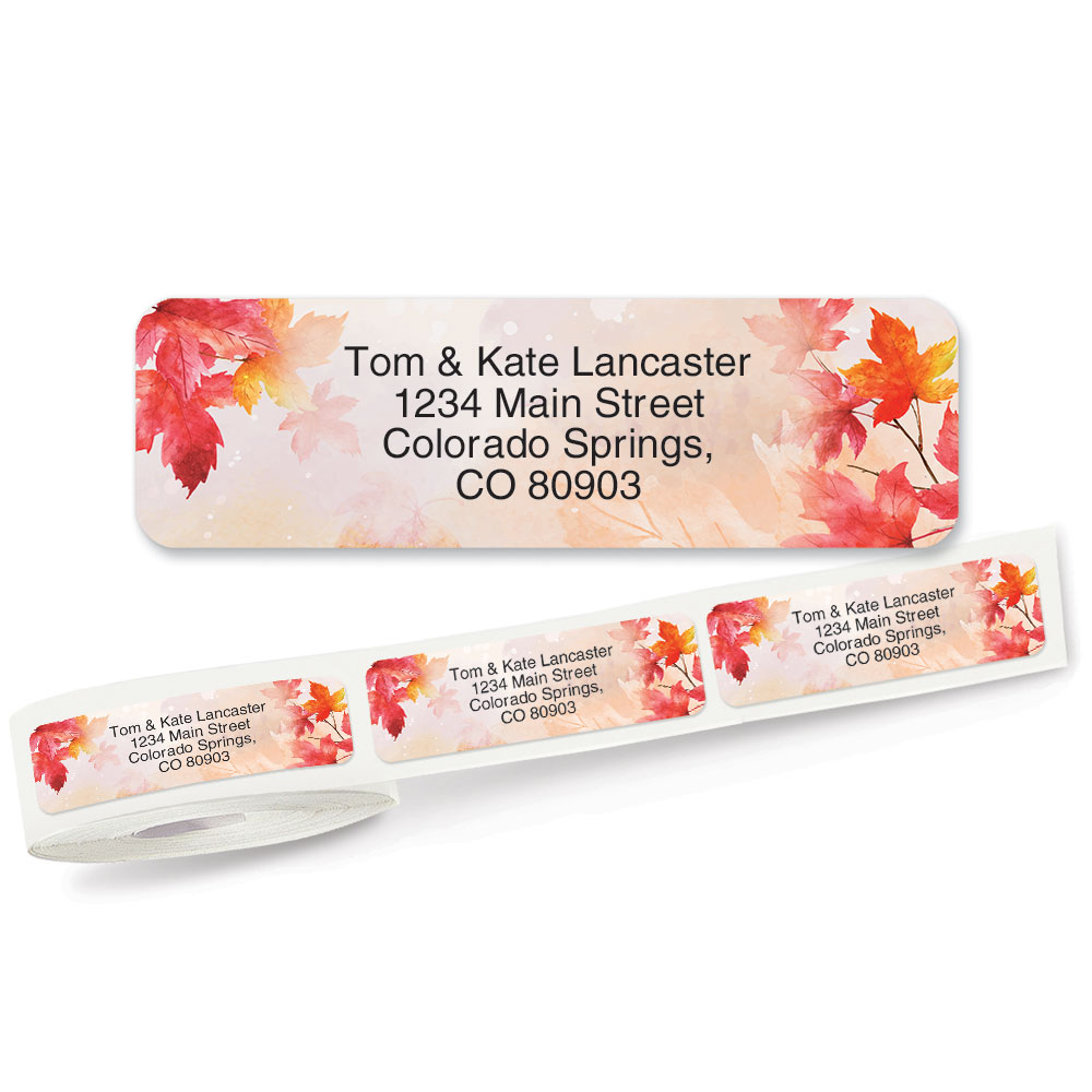 Fall Corners Rolled Address Labels | Current Catalog