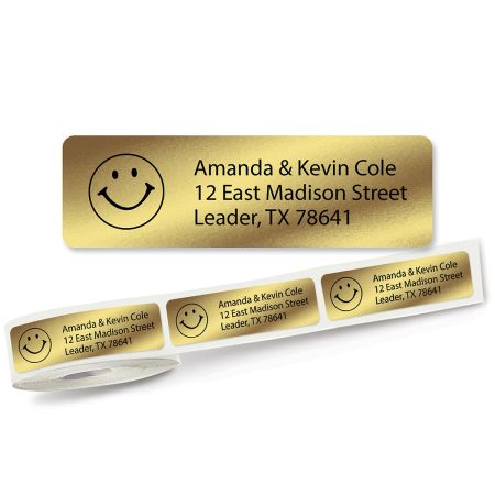 Gold Foil with Symbol Standard Return Rolled Address Labels - Set of ...