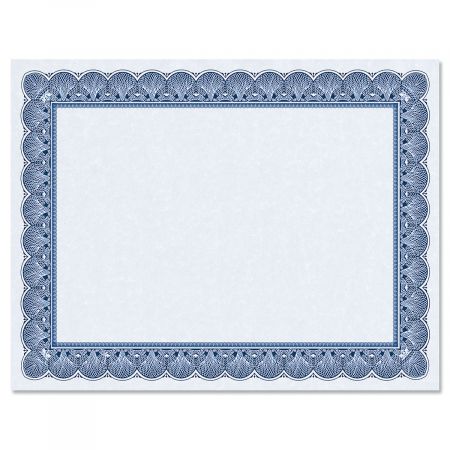Elite Blue Certificate on Blue Parchment - Set of 50 | Current Catalog