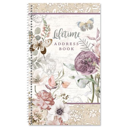 Boho Wildflower Lifetime Address Book | Current Catalog