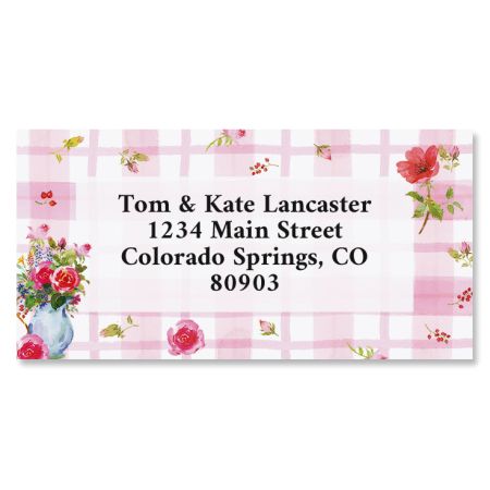 Spring Pitcher Border Address Labels | Current Catalog